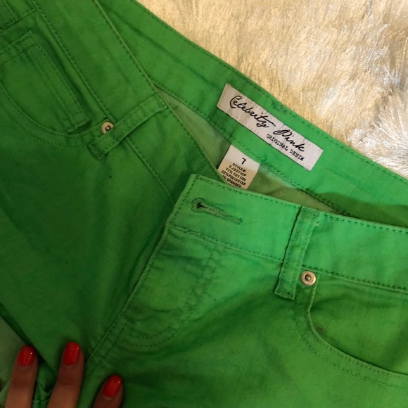 Shorts | Lime Green Jean Shorts | Poshmark